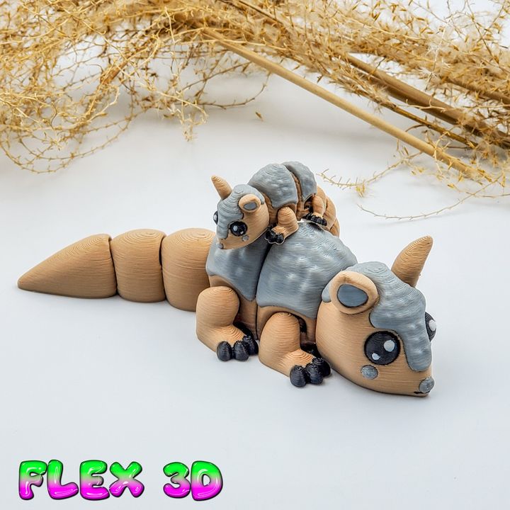 3D Printable Flex 3D Armadillo Chunky by Flex 3D